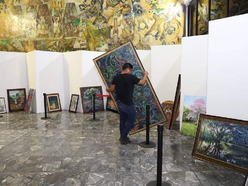 Todo listo para la inauguración de la exposición pictórica “Bonoka’b ...